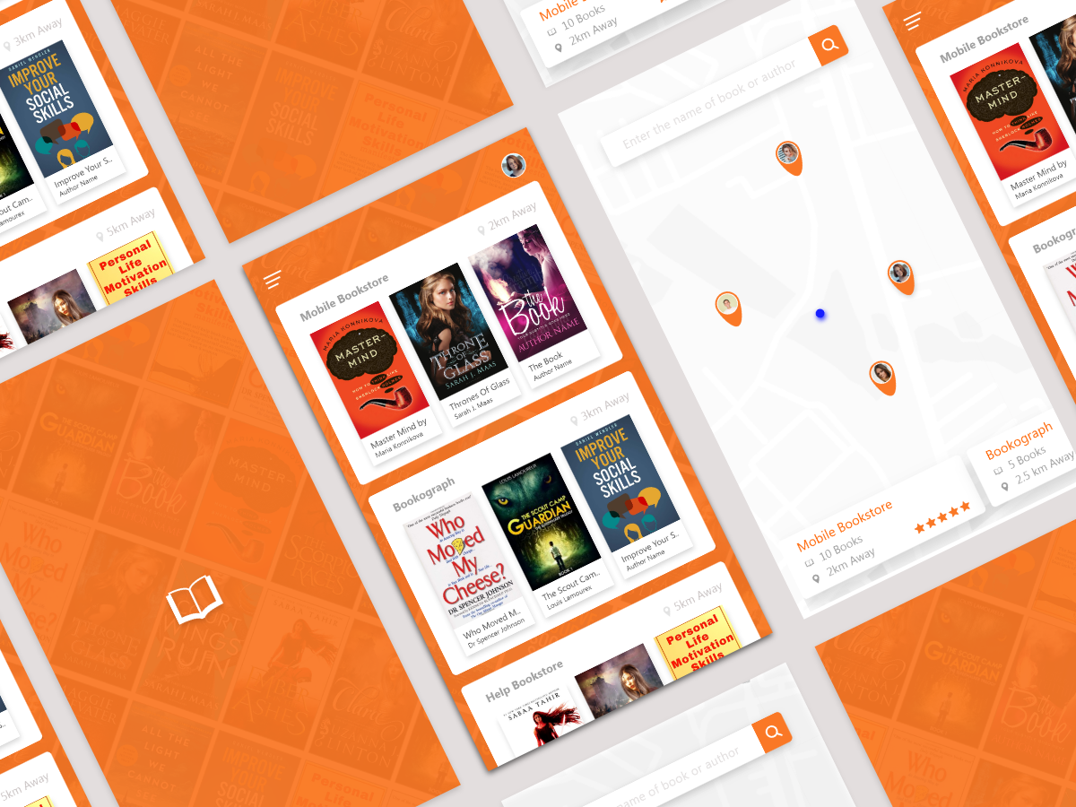 Book Sharing AppUI .xd素材下载 - 爱果果