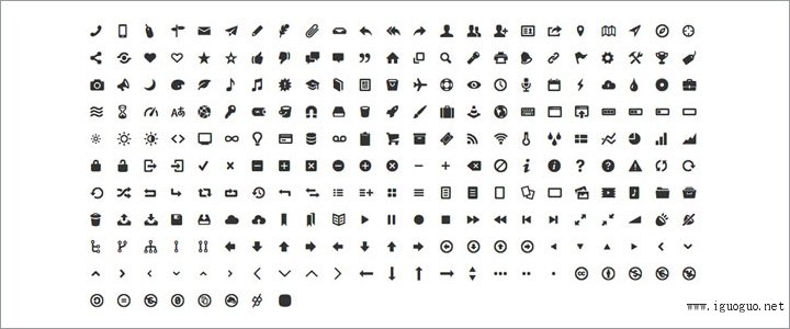 10套免费的图标字体分享 - 爱果果